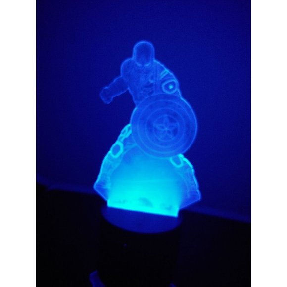 Other | Multi Color Marvel Captain America Night Light With Remote ...
